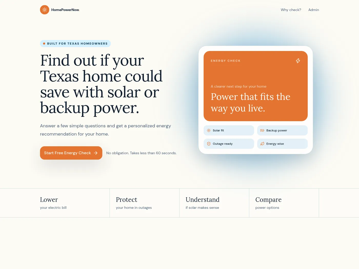 HomePowerNow Energy Check