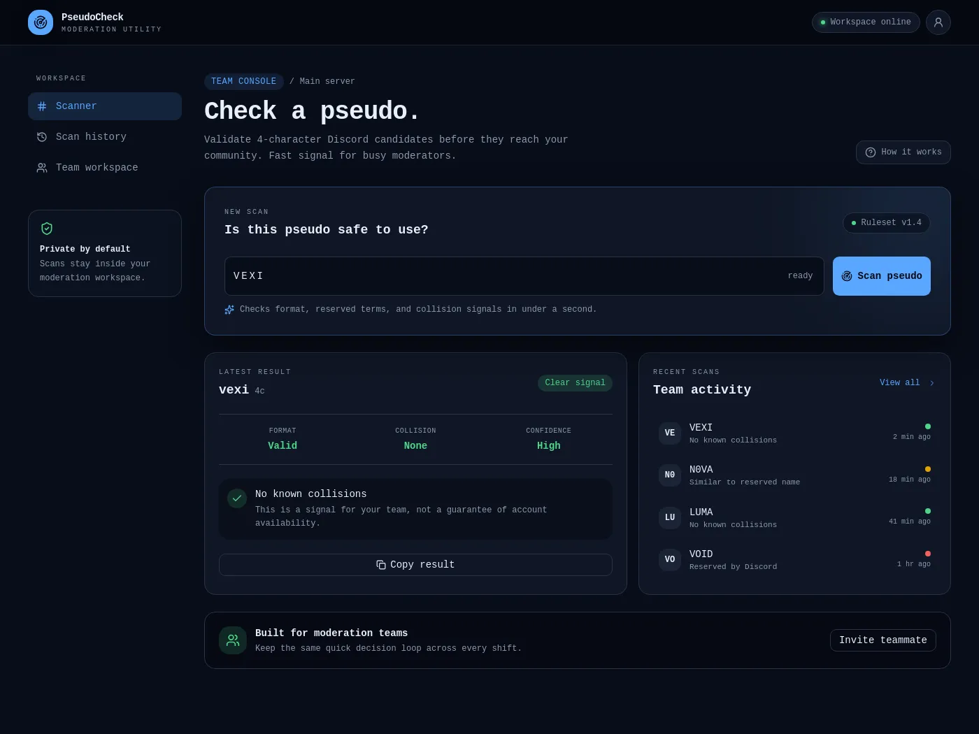 Discord PseudoCheck