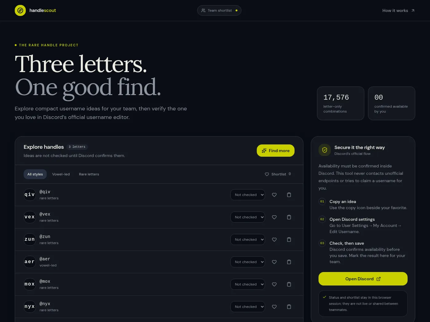 Discord Name Hunter
