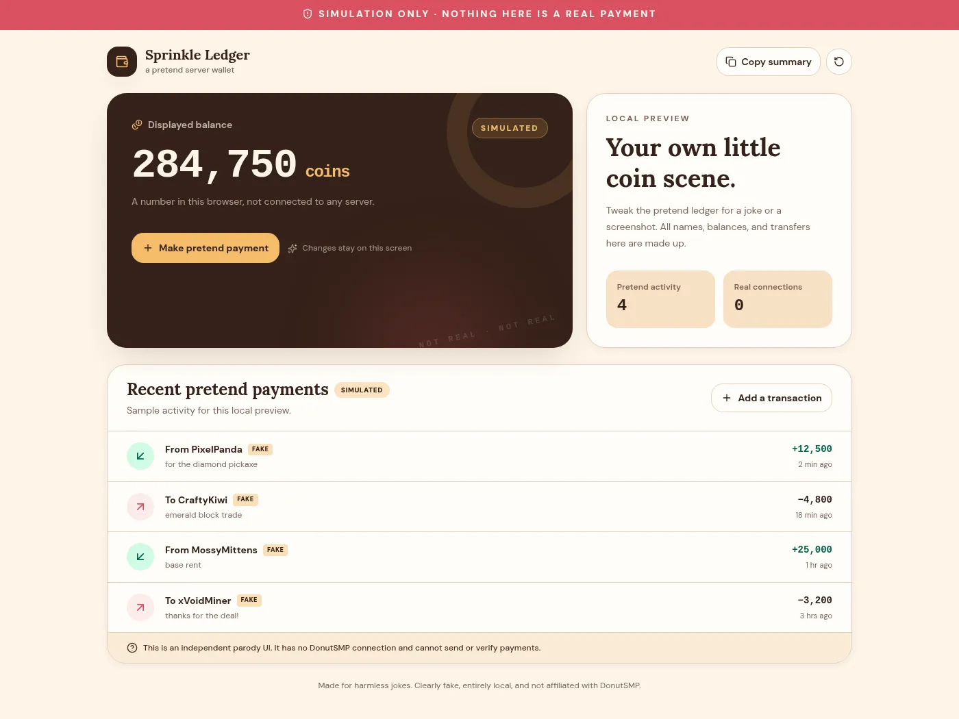 DonutSMP Prank Wallet