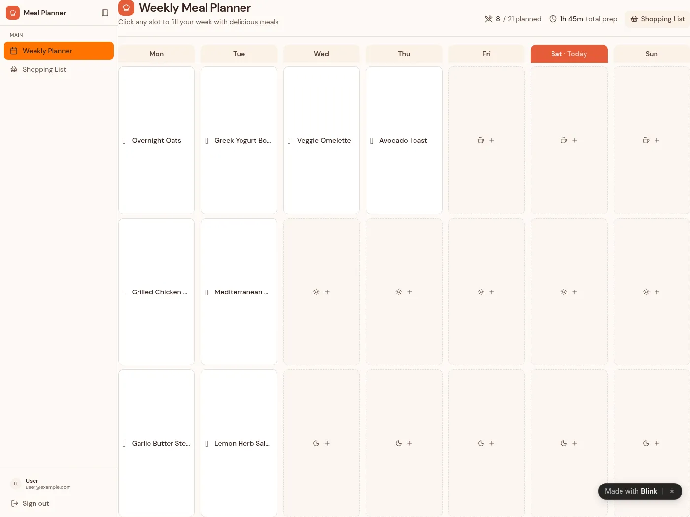 Smart Meal Planner