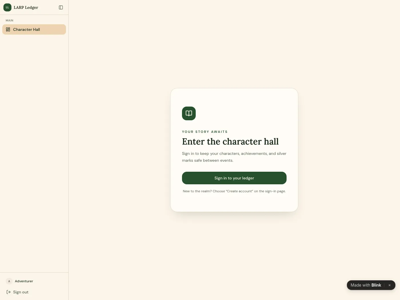 LARP Ledger Pro