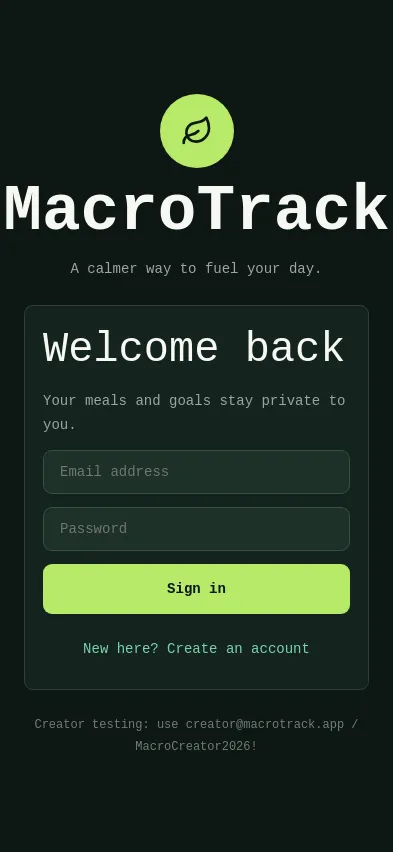 MacroTrack AI Coach