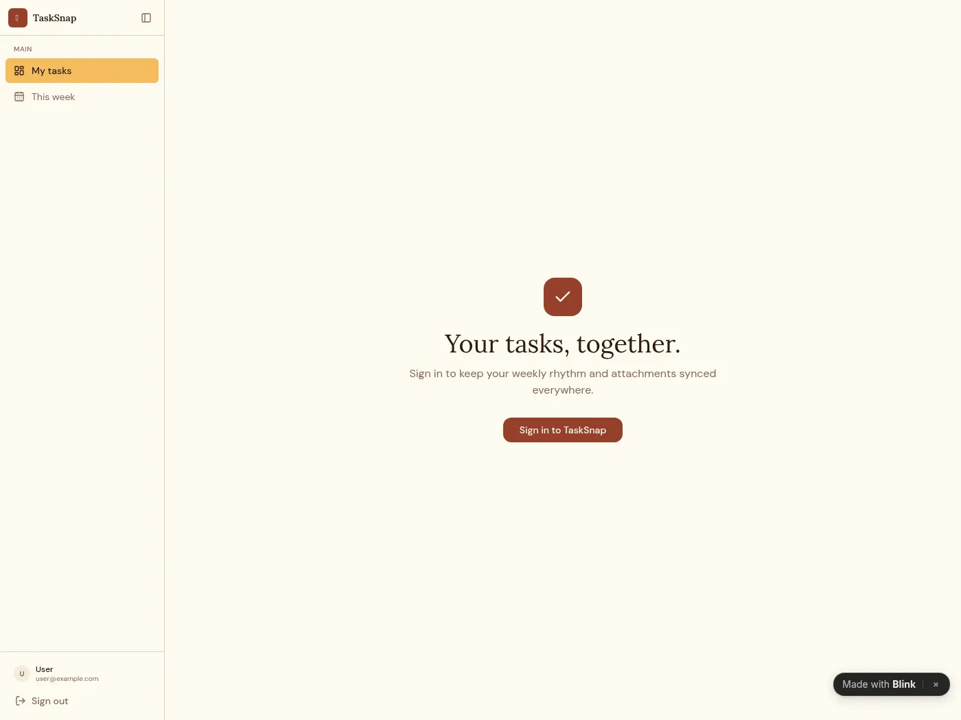 TaskSnap Organizer
