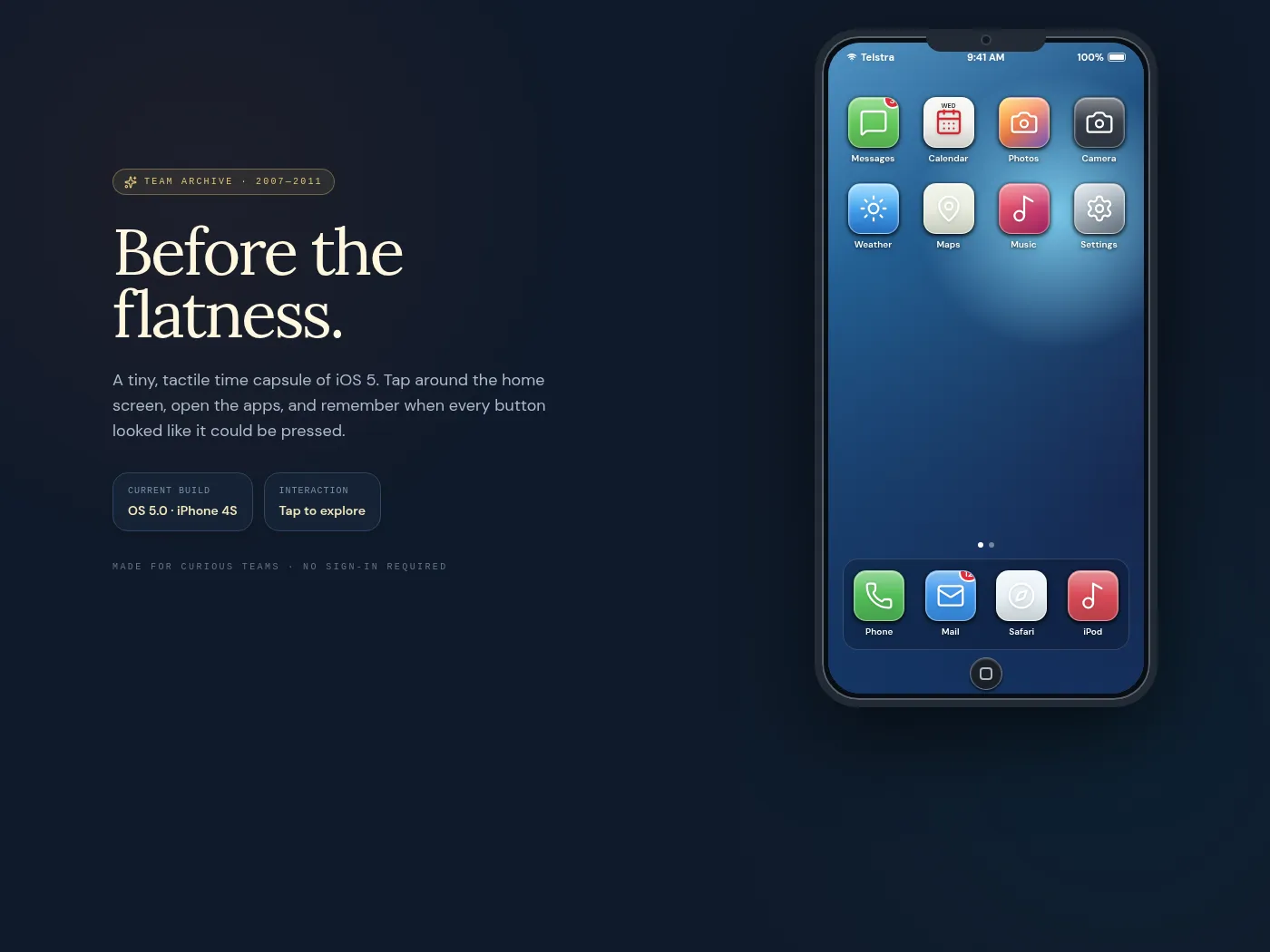 Retro iOS 5 Web App