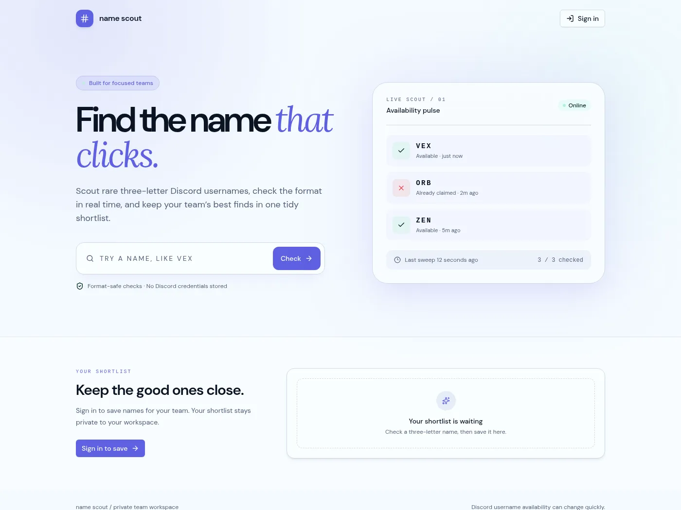 Discord Name Finder