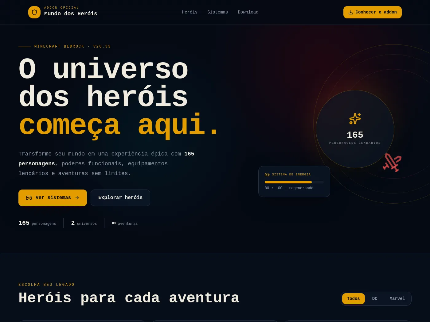Mundo dos Heróis Addon