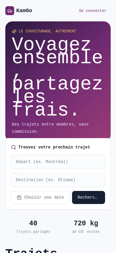 Kamgo Covoiturage Mobile