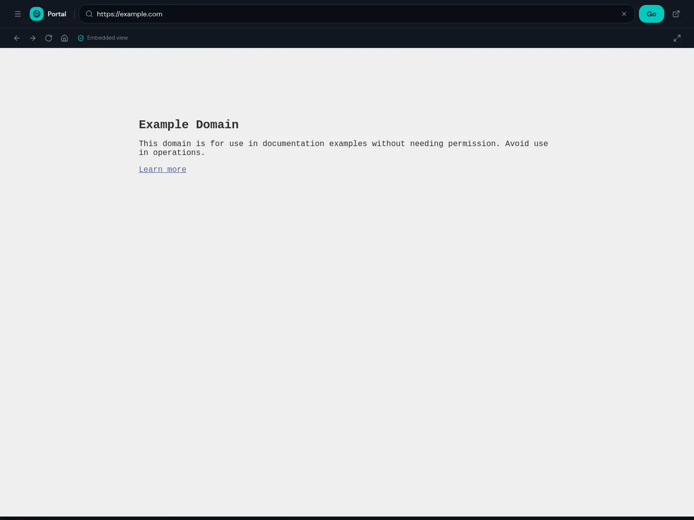 Embedded Search Browser