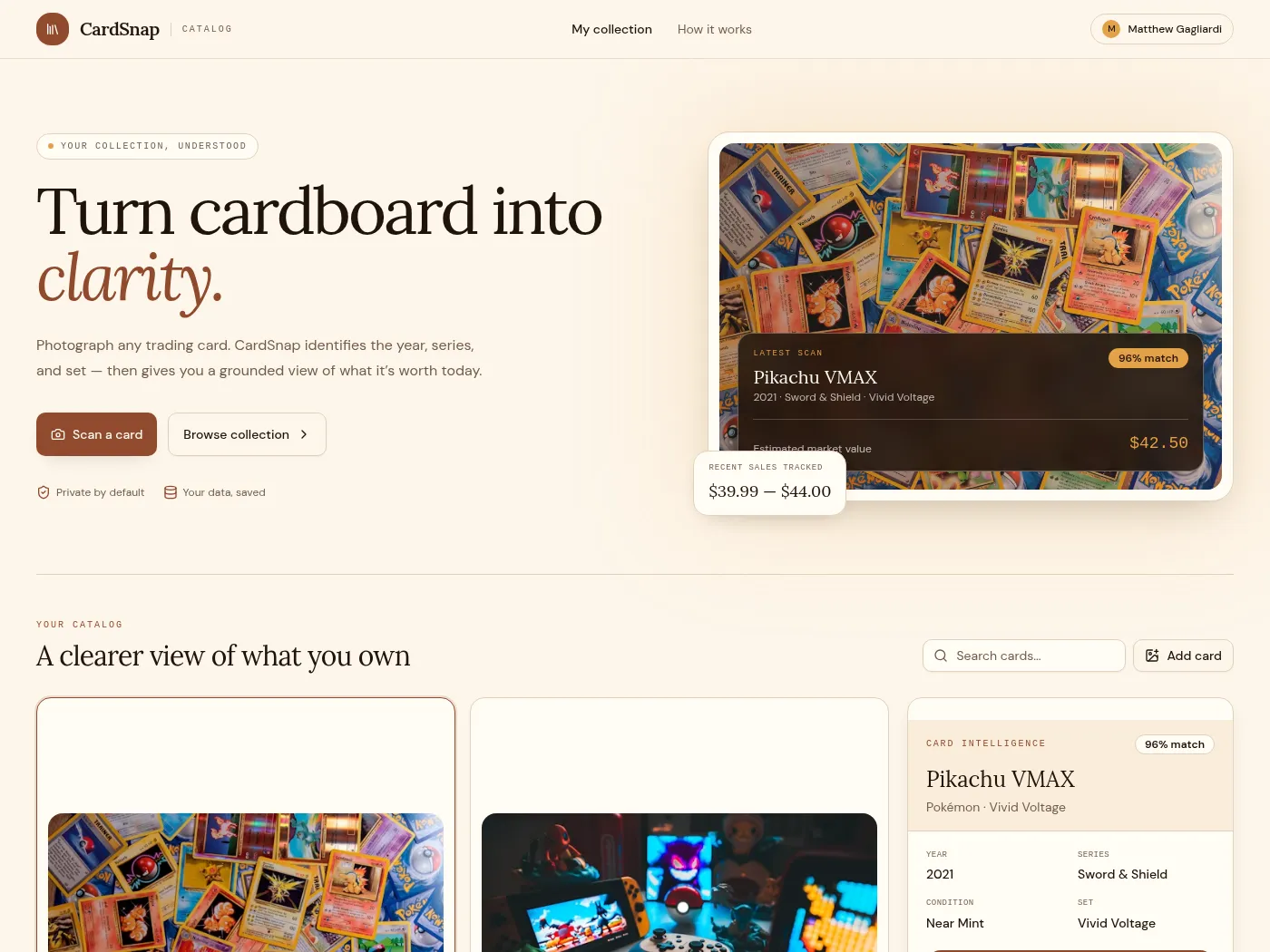 CardSnap Catalog