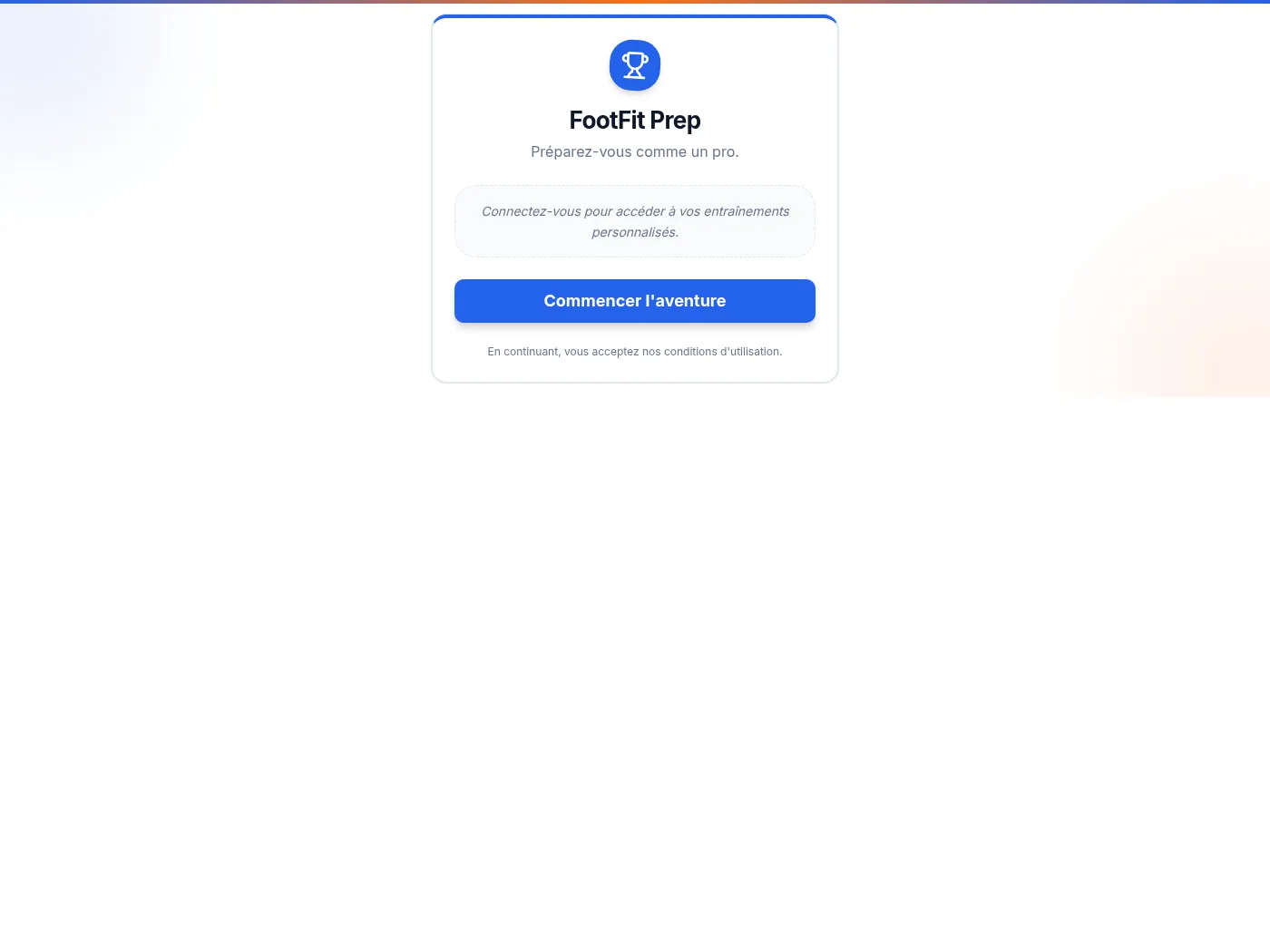FootFit Prep App