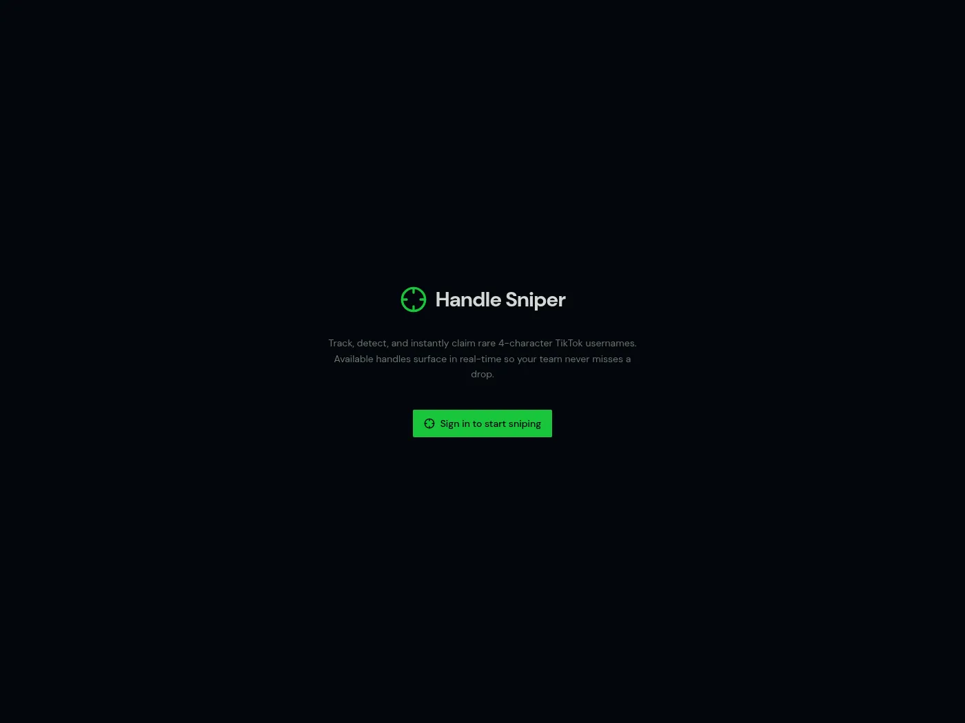 TikTok Handle Sniper