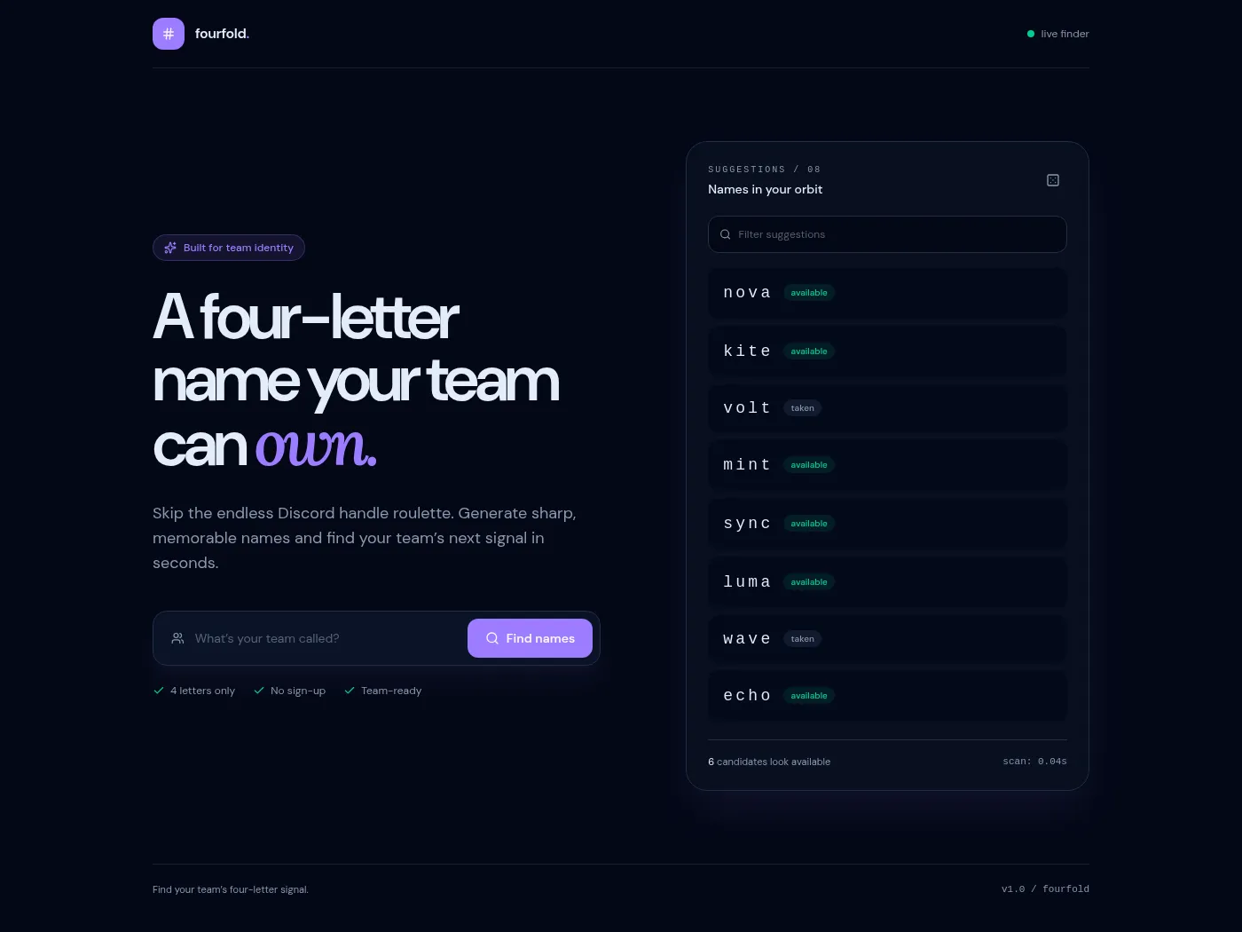 Discord Name Finder