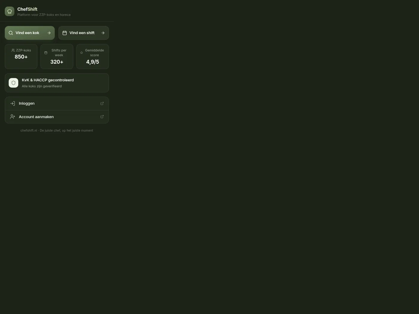 ChefShift Chrome Helper