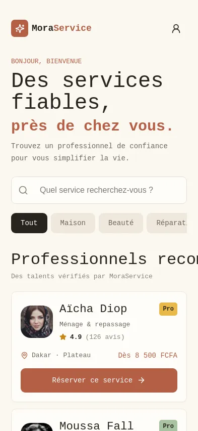 MoraService On-the-Go