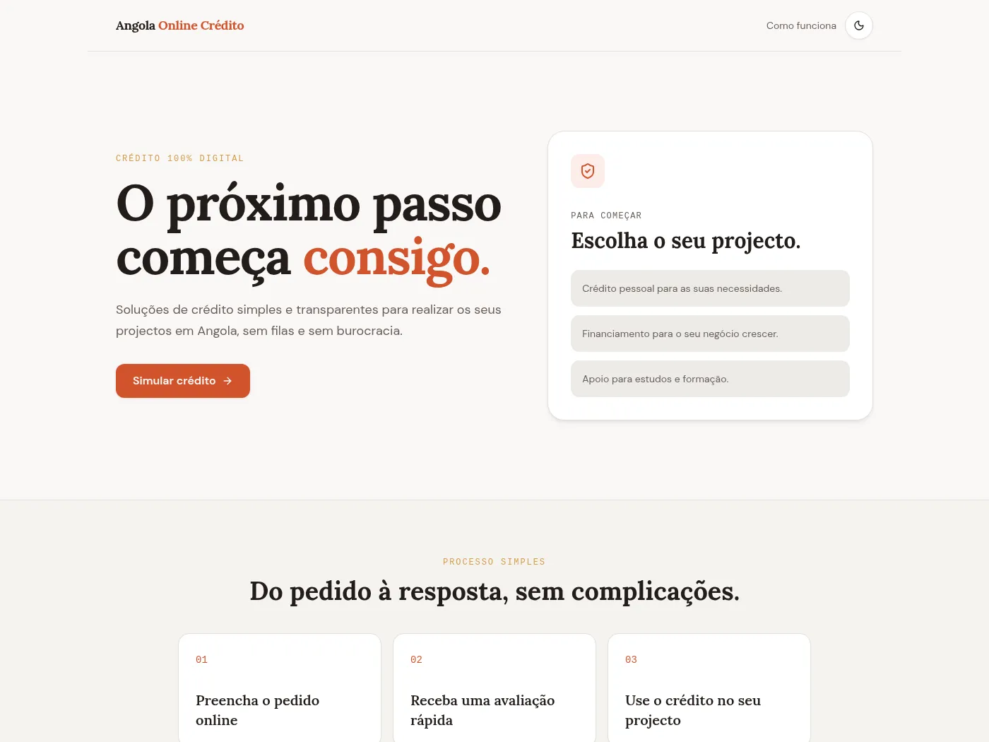 Angola Online Crédito