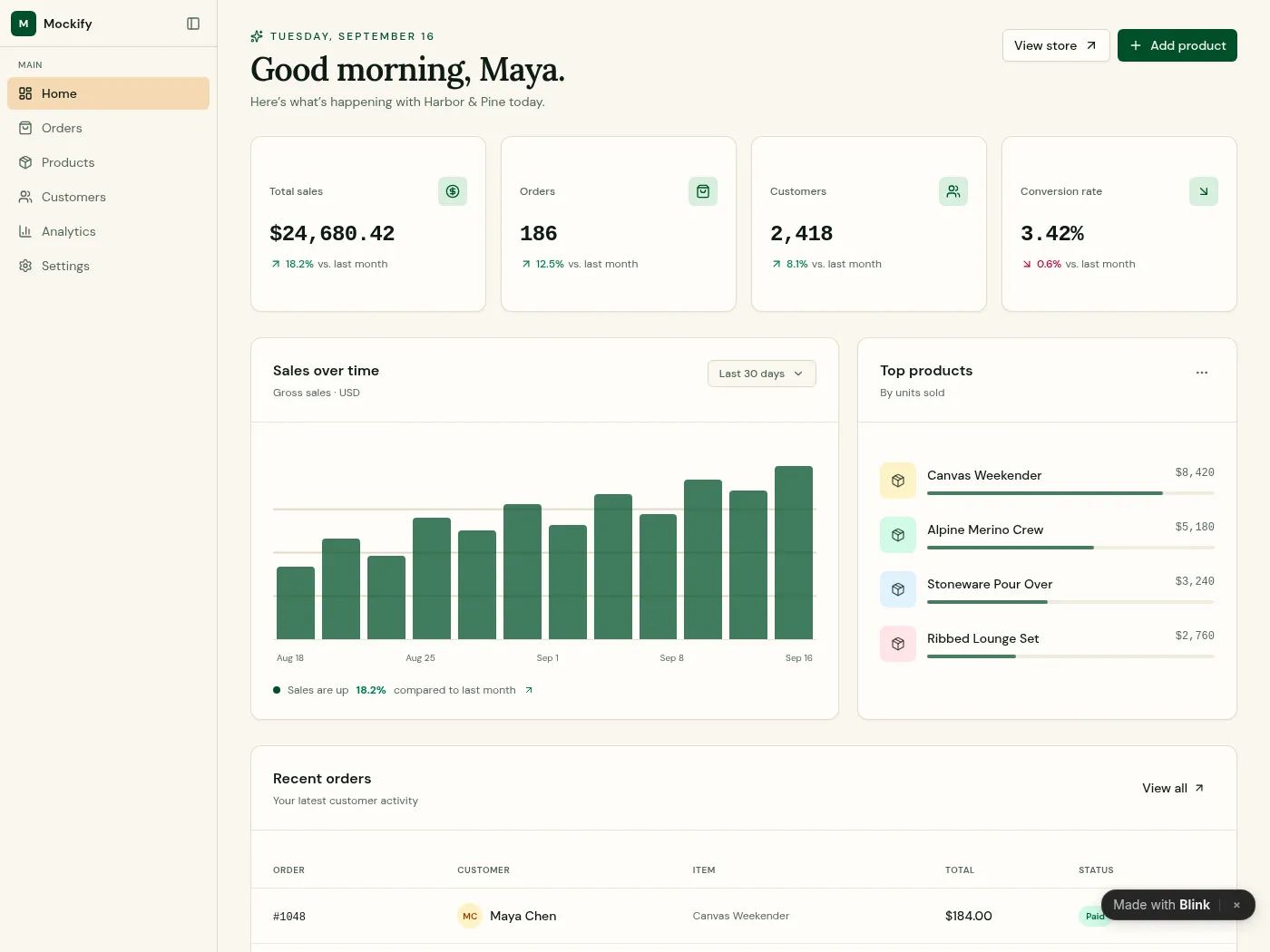Mockify Dashboard