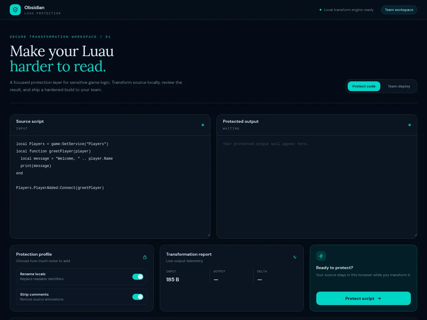 Luau Obfuscator Pro