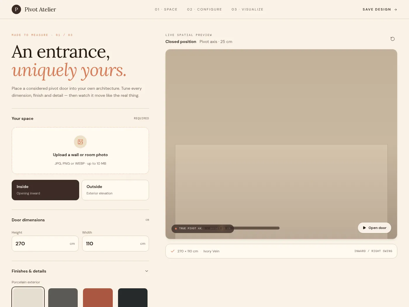 Pivot Door Visualizer