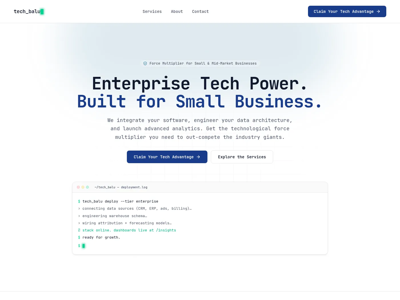 Tech Balu Corporate Site