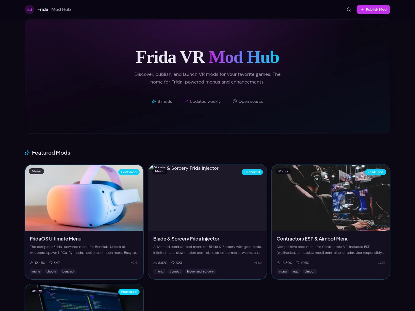 Frida VR Mod Hub