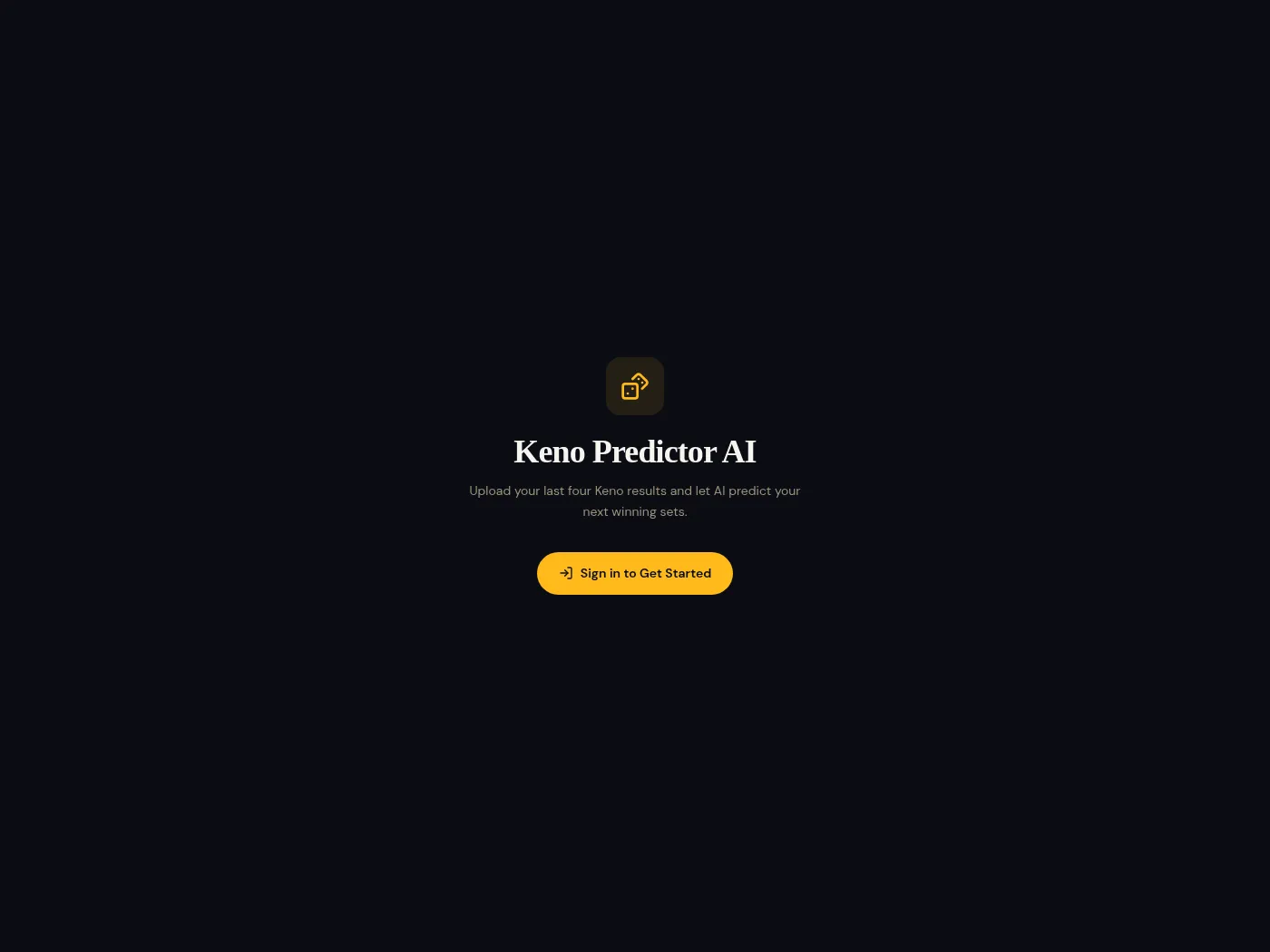 Keno Predictor AI