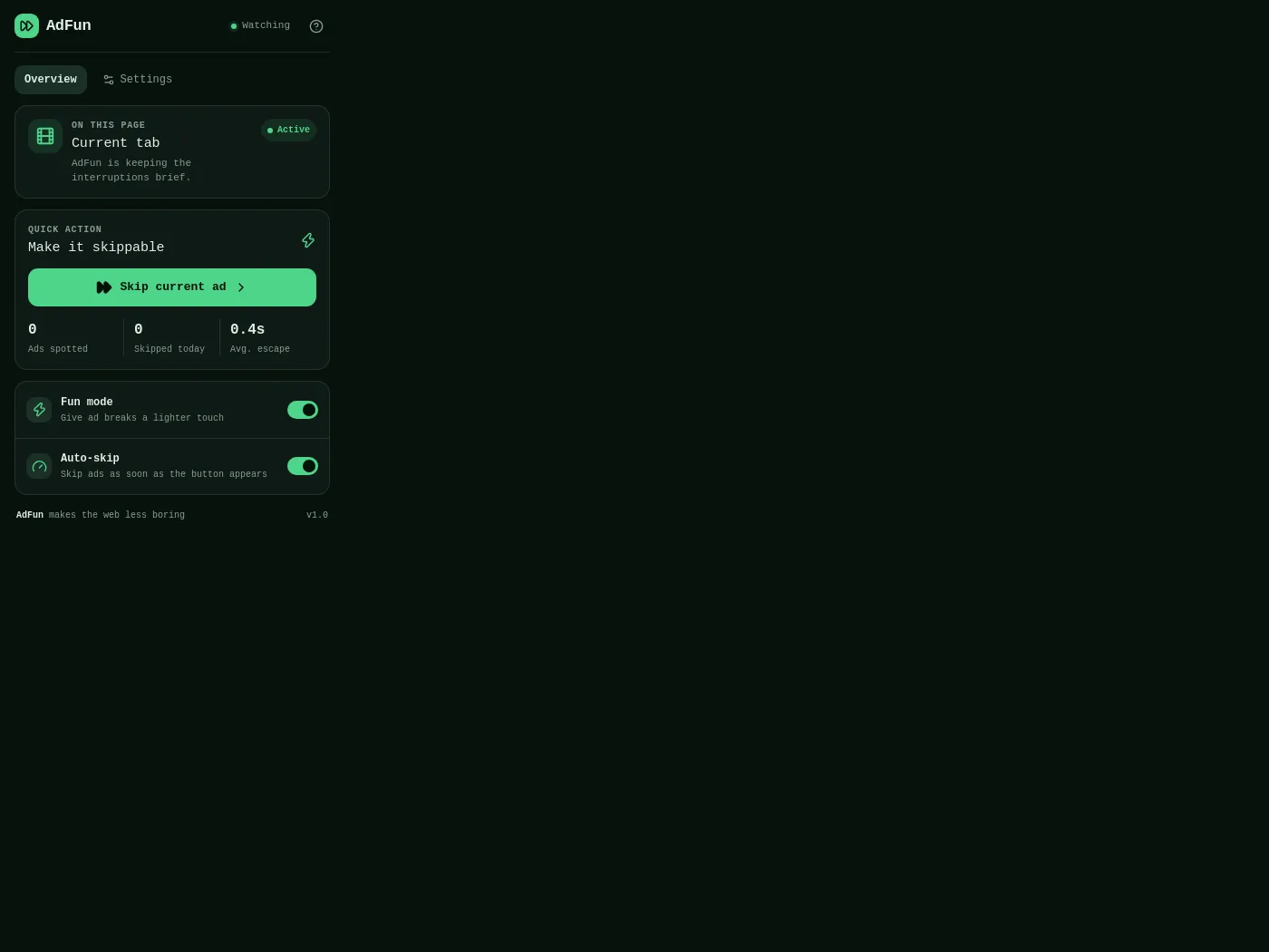 AdFun Skip Extension