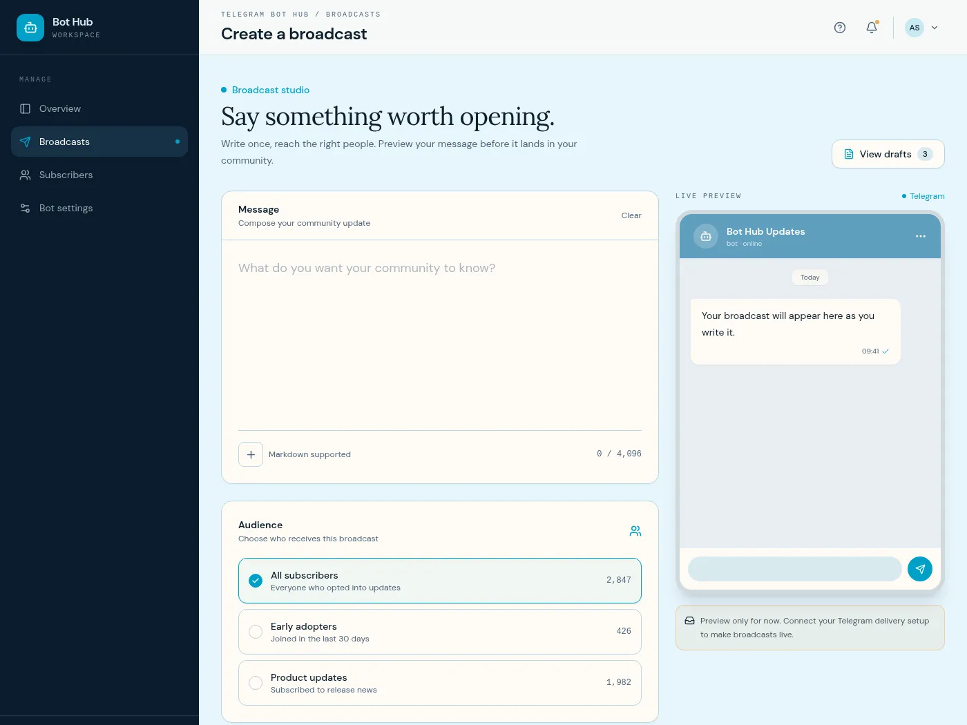 Telegram Bot Hub