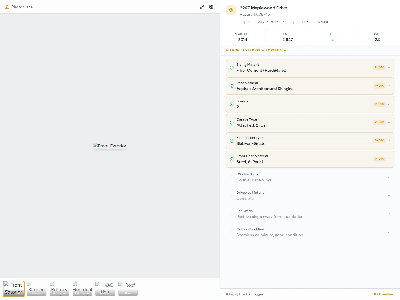 QA Inspector Mockup