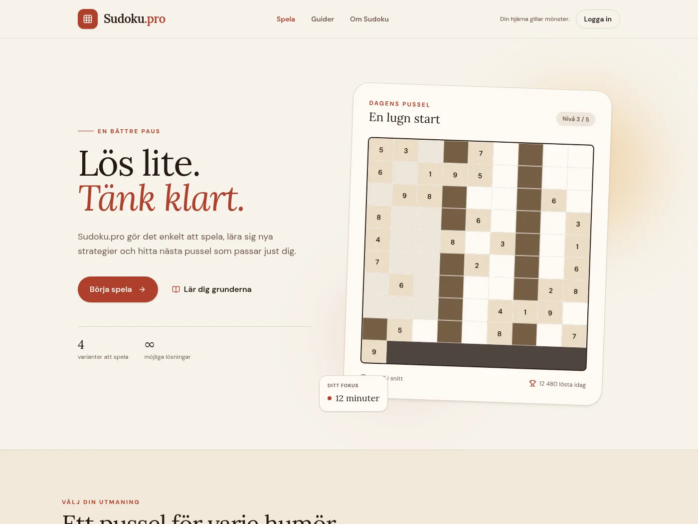 Sudoku.pro Game Portal