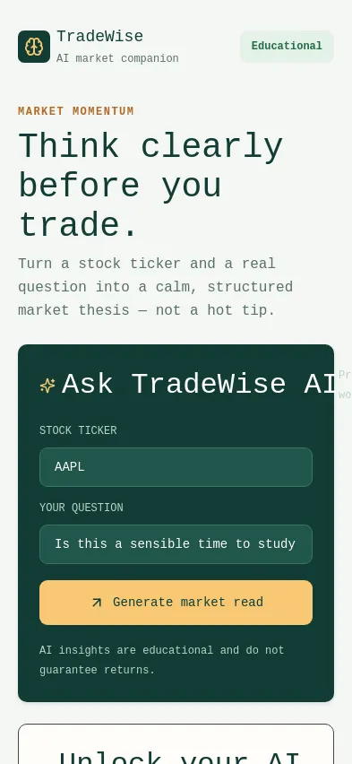 TradeWise AI App