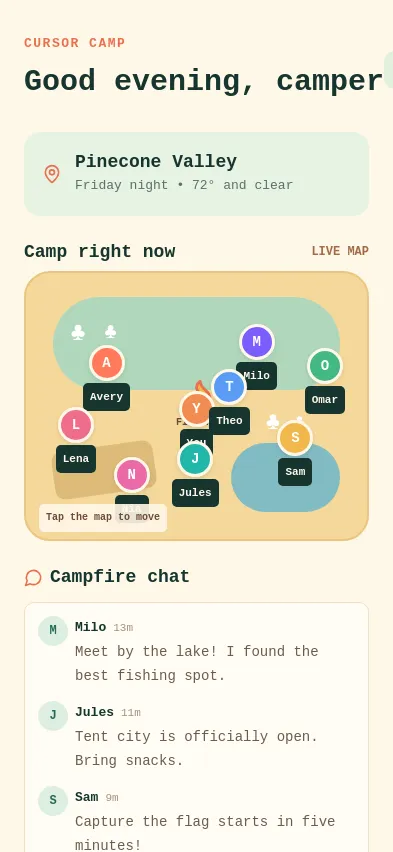 Cursor Camp Game Chat