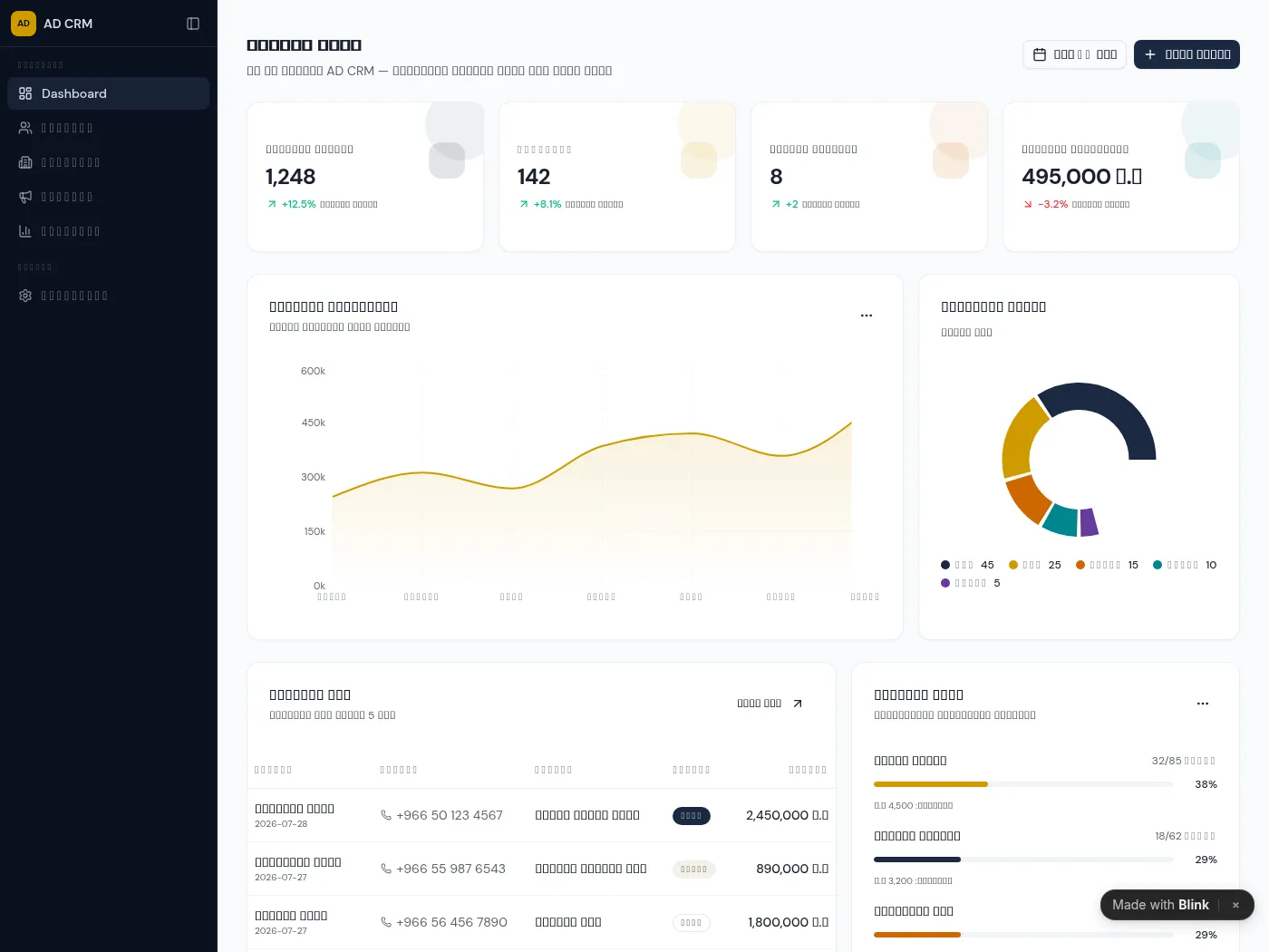 AD Realty CRM Dashboard