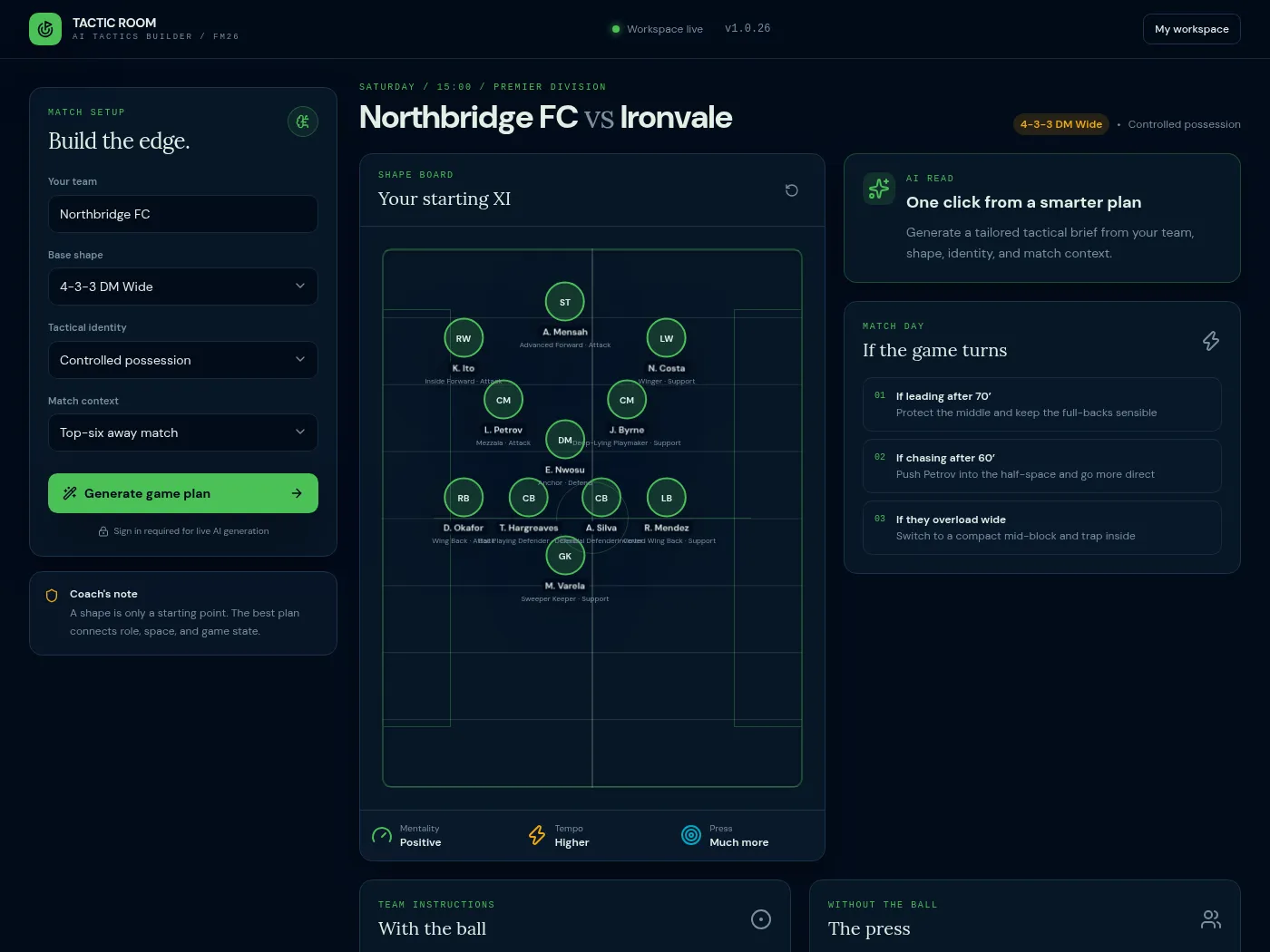 AI Tactics Builder