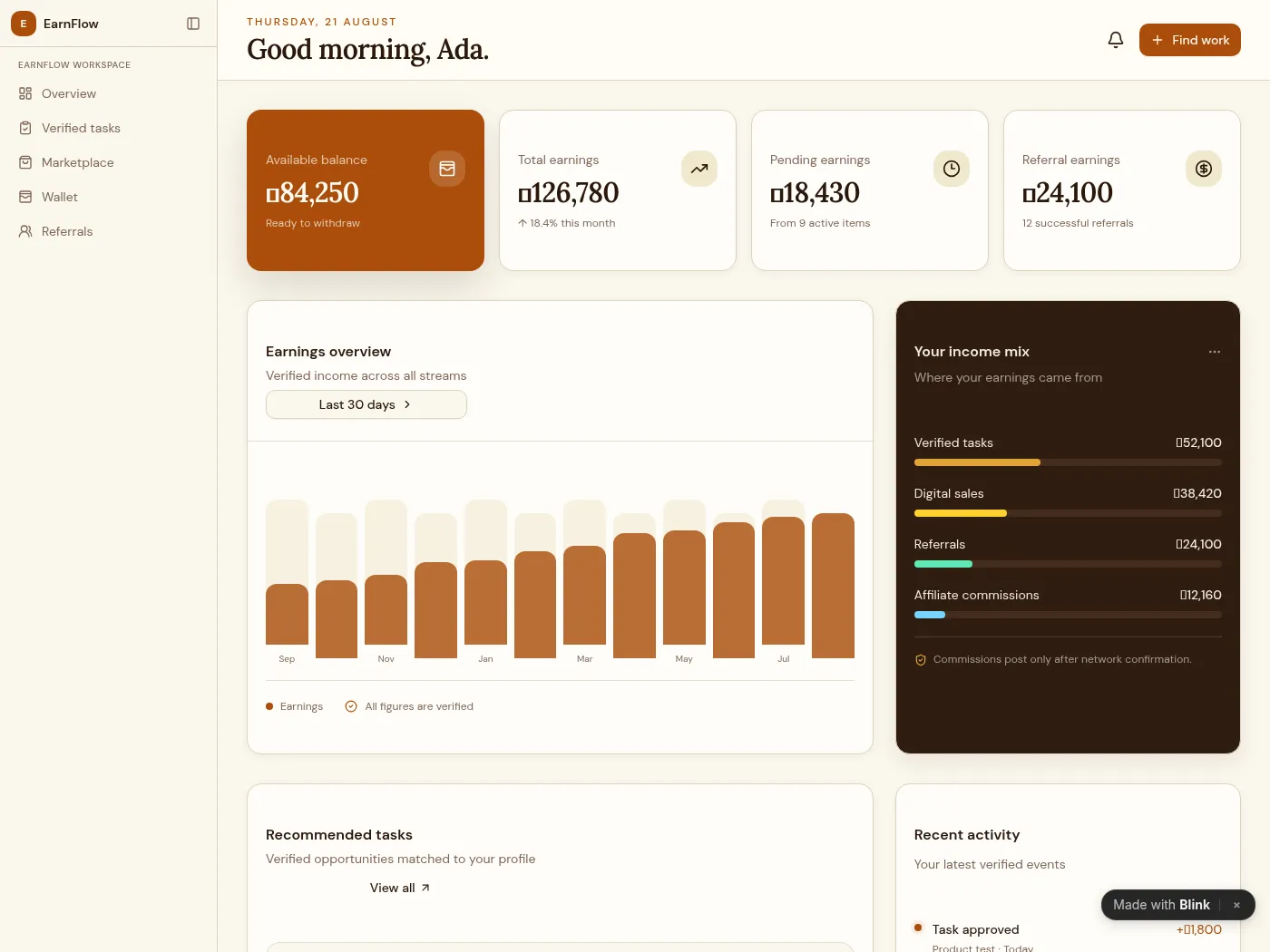 EarnFlow Income Platform