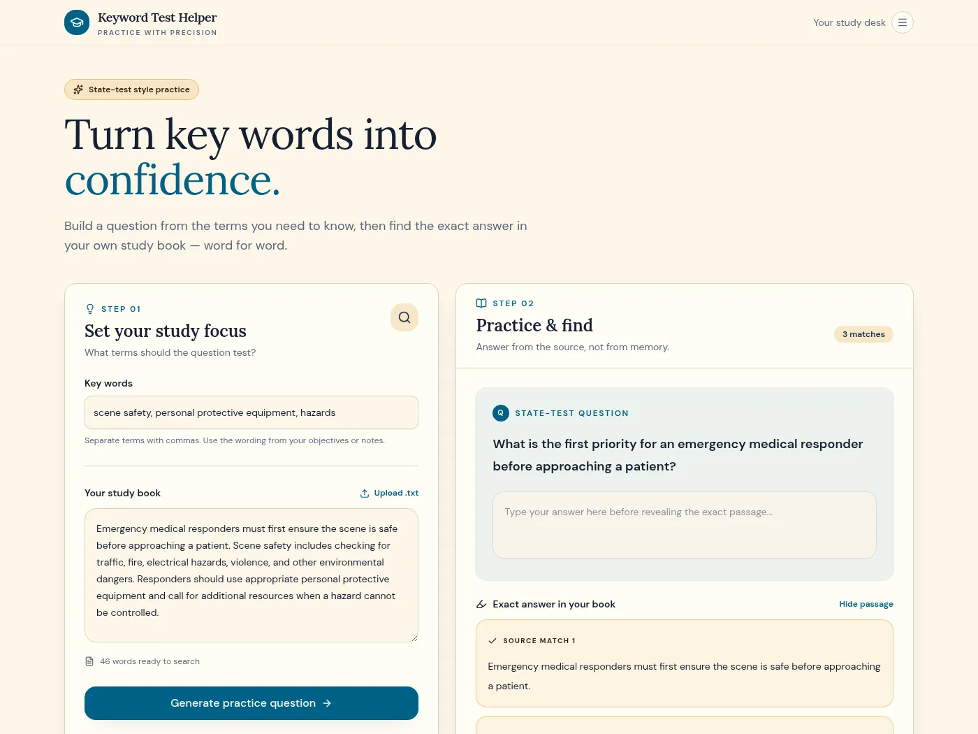 Keyword Test Helper
