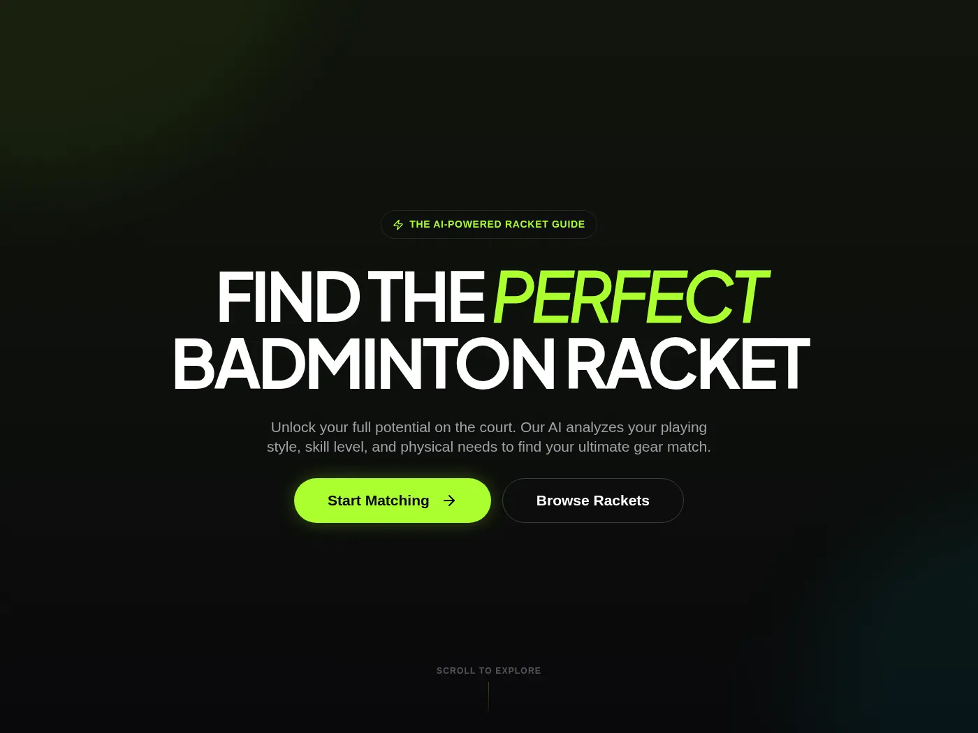 RacketMatch AI Gear Finder