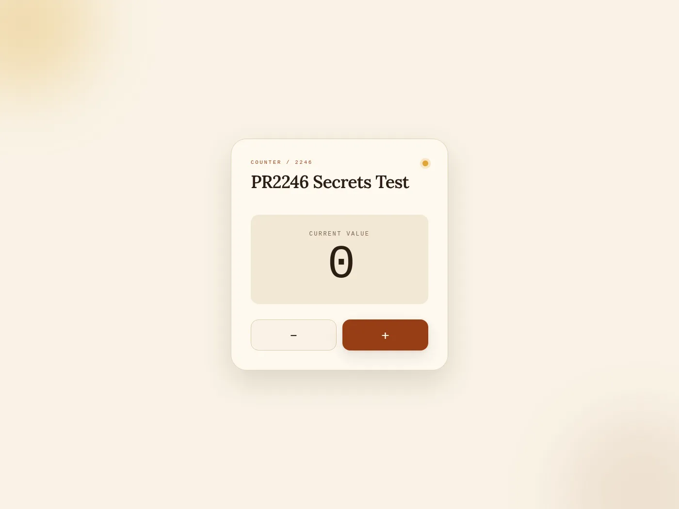 Secrets Counter App