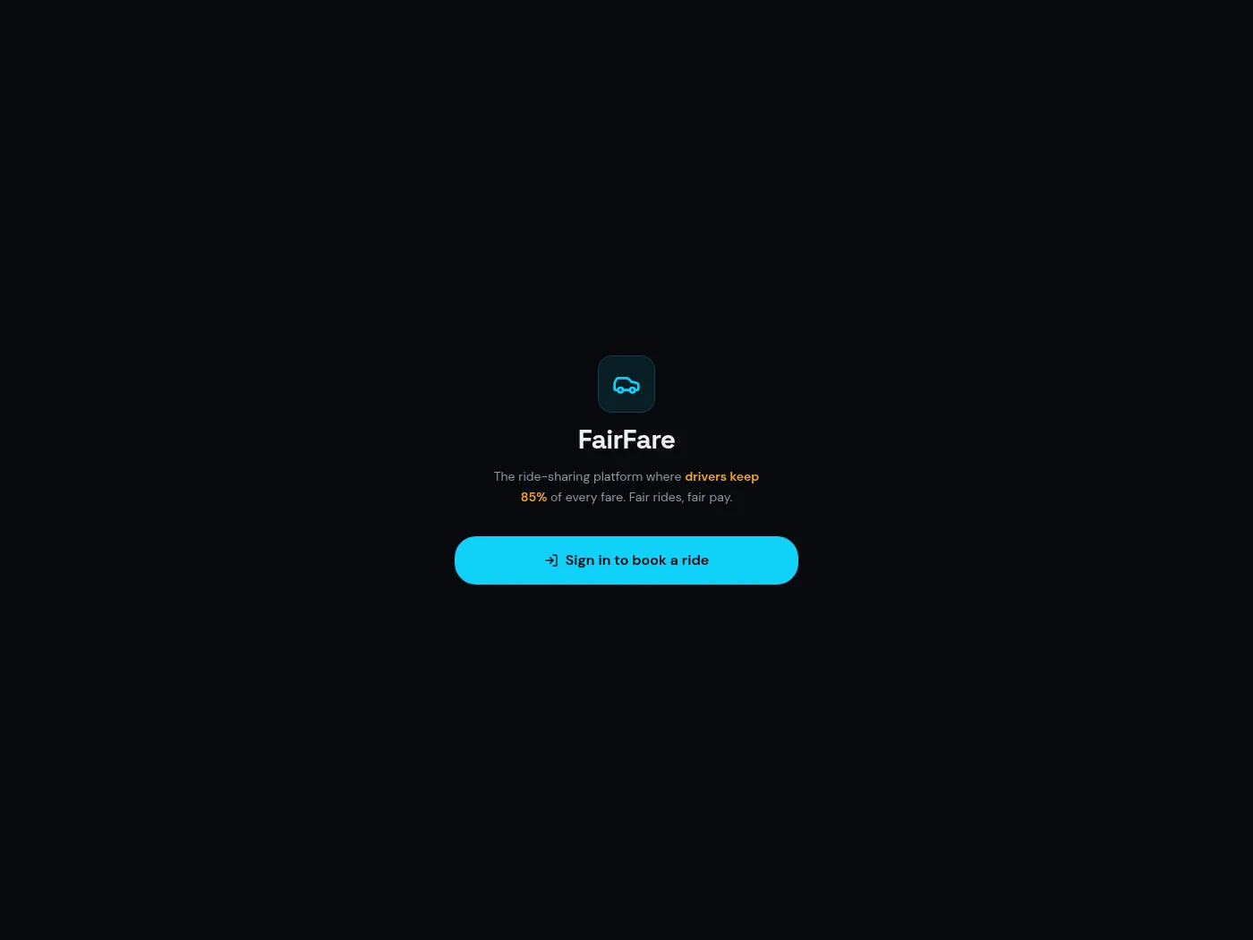 FairFare Ride App