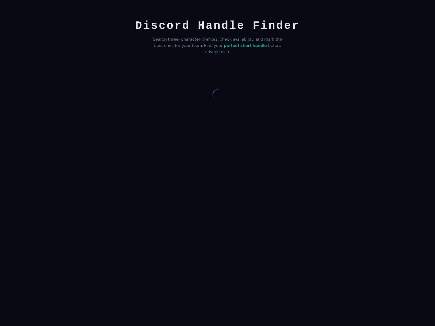 Discord Handle Finder