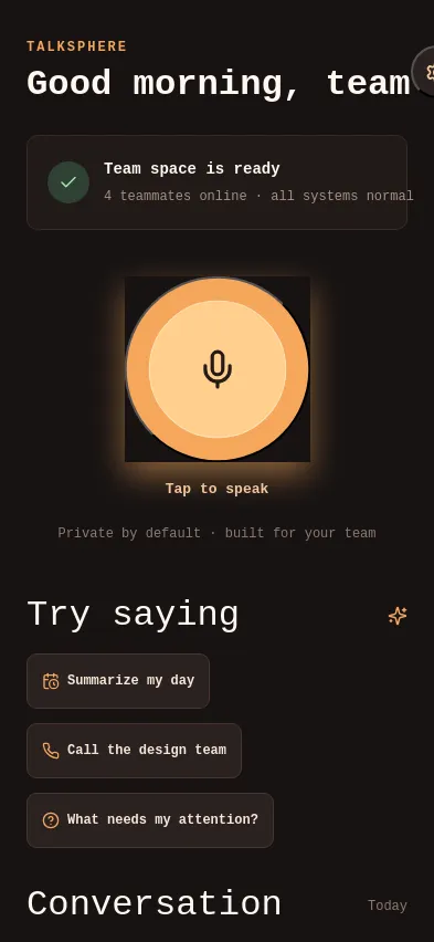 TalkSphere AI Assistant