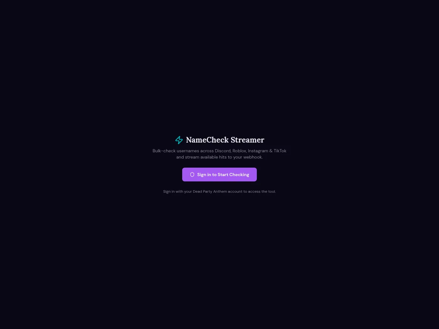 NameCheck Streamer