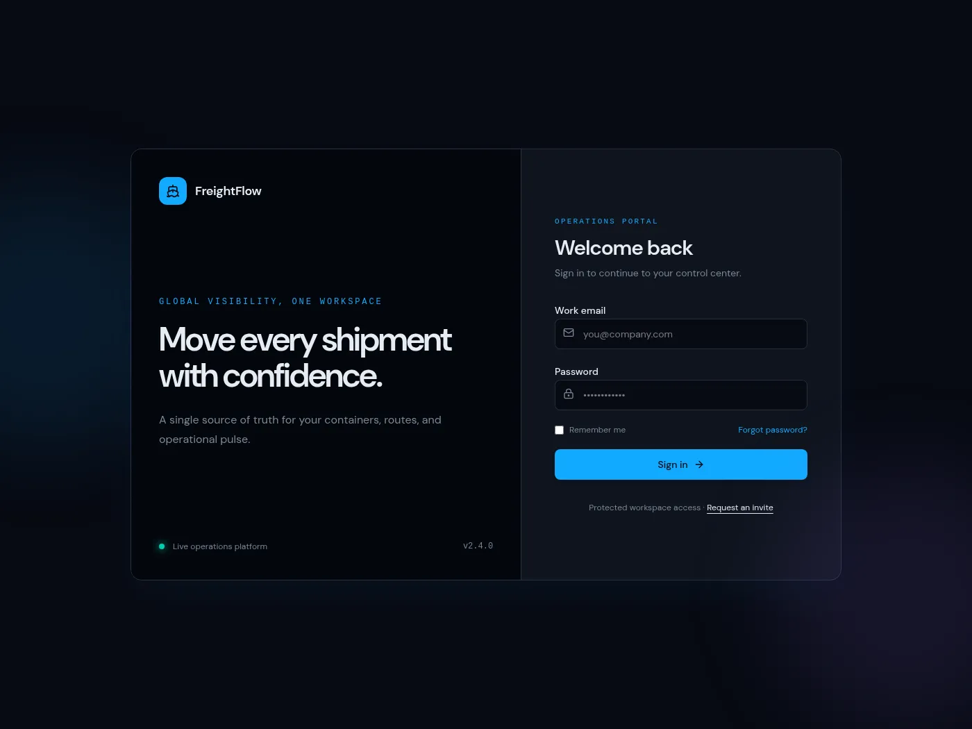 FreightFlow Dashboard