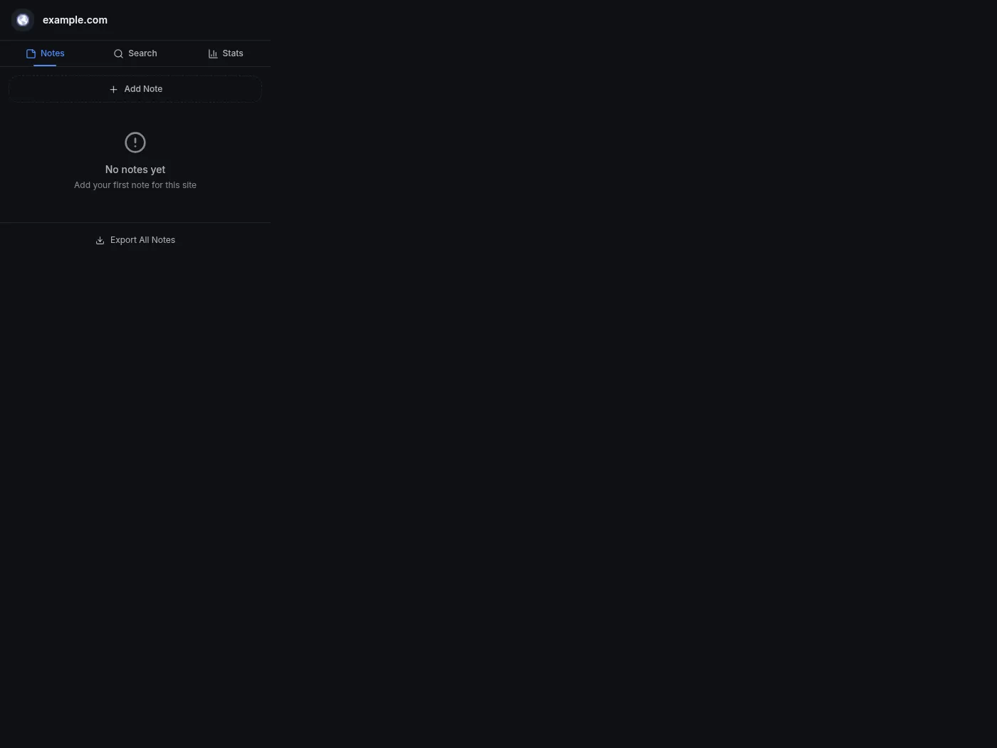 SiteNote Chrome Extension
