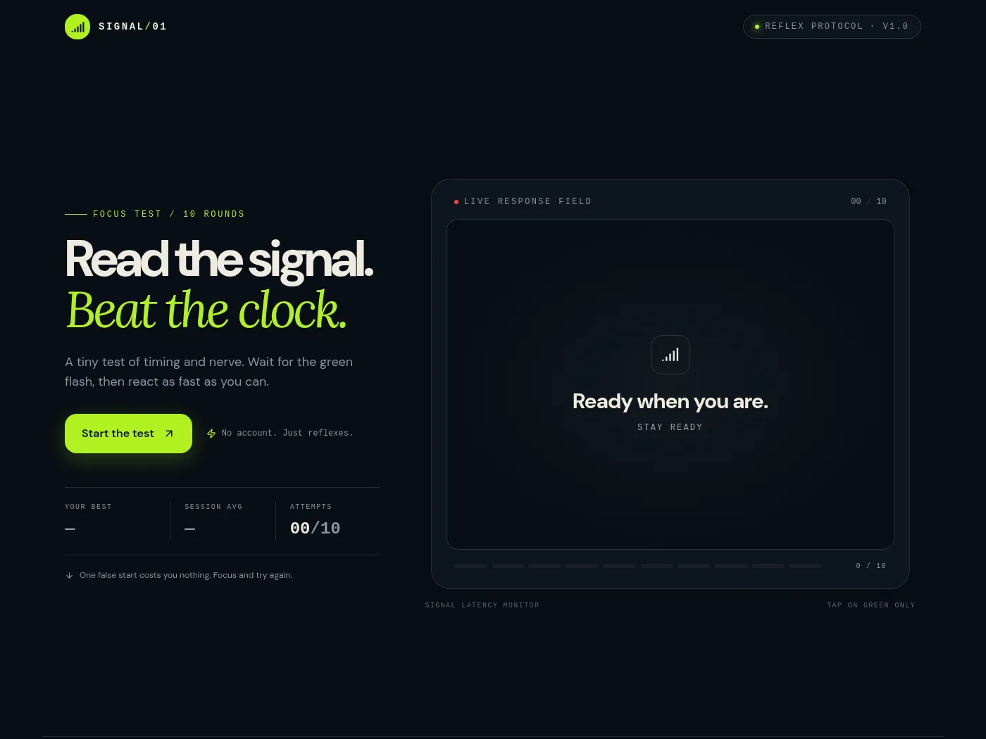 Signal Game Arena
