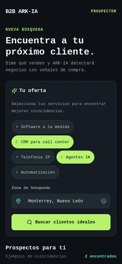 B2B ARK-IA Client Finder
