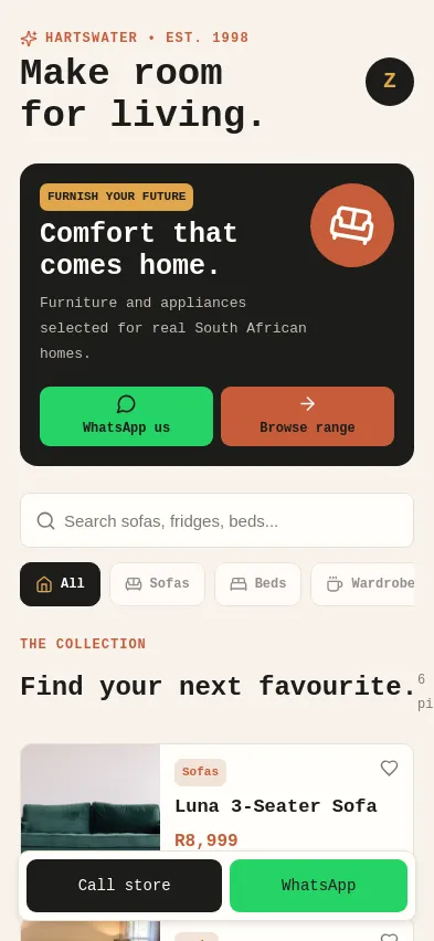 Zabantu Furniture Mobile App