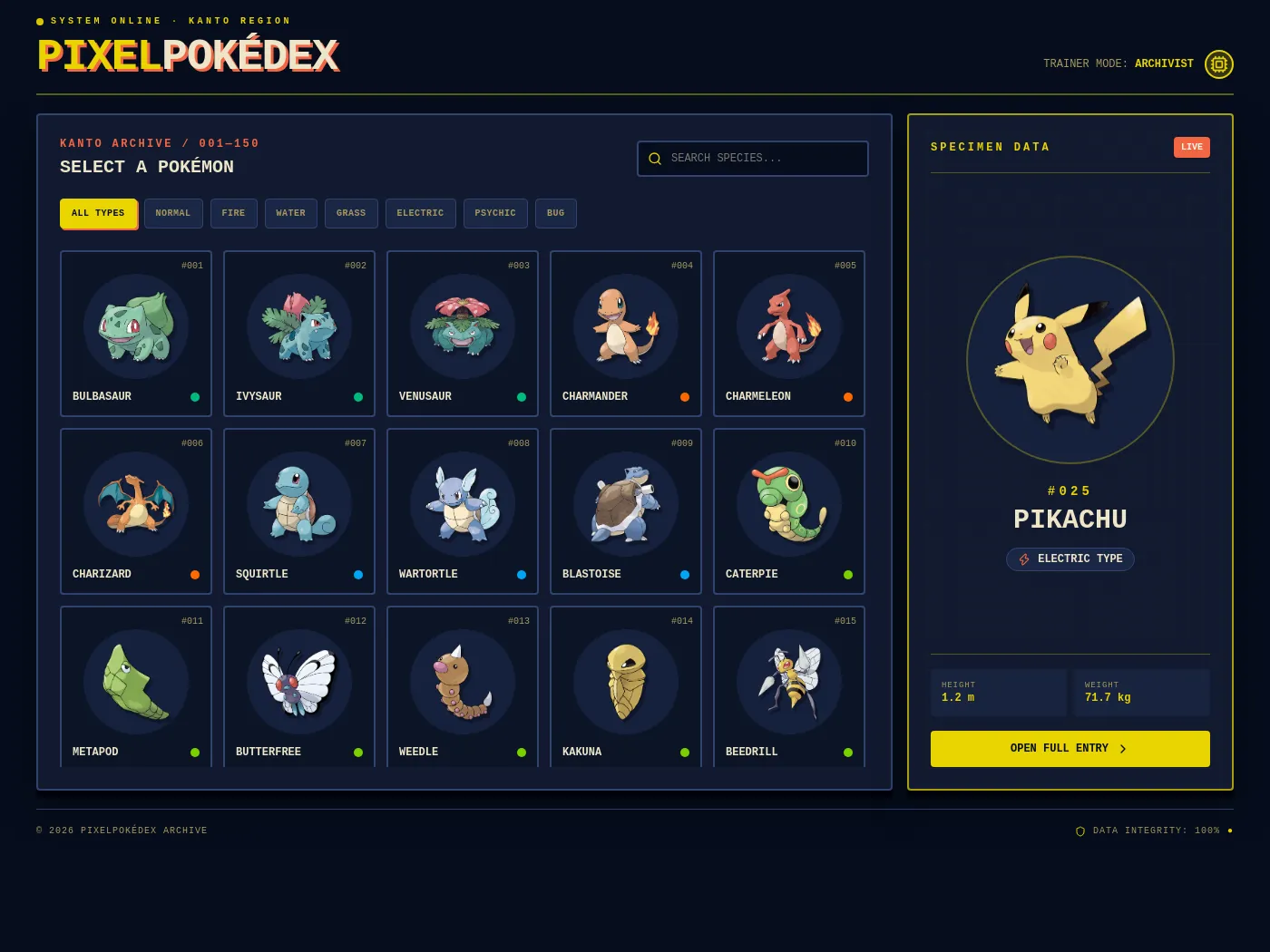 PixelPokédex Retro