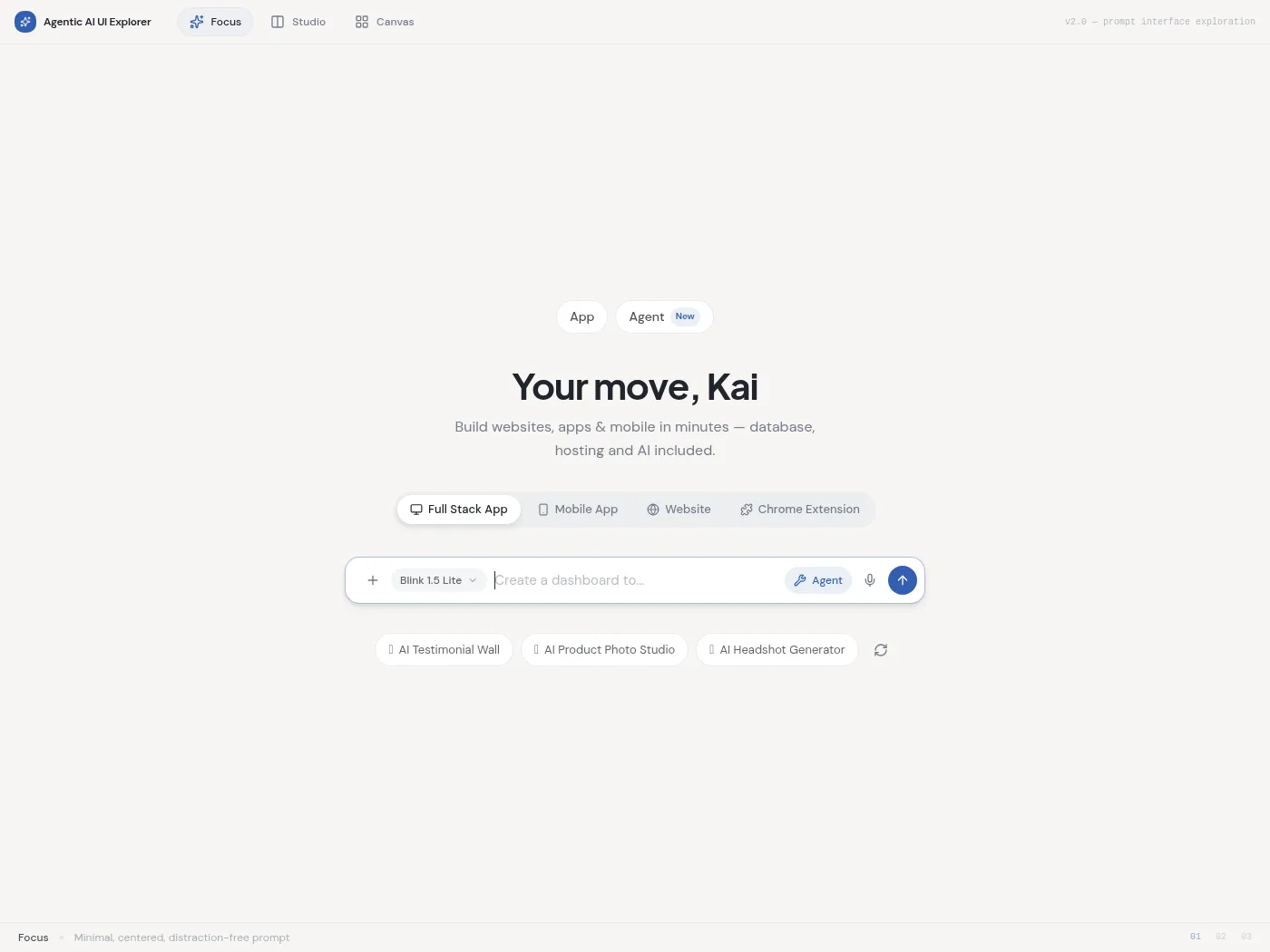 Agentic AI UI Explorer