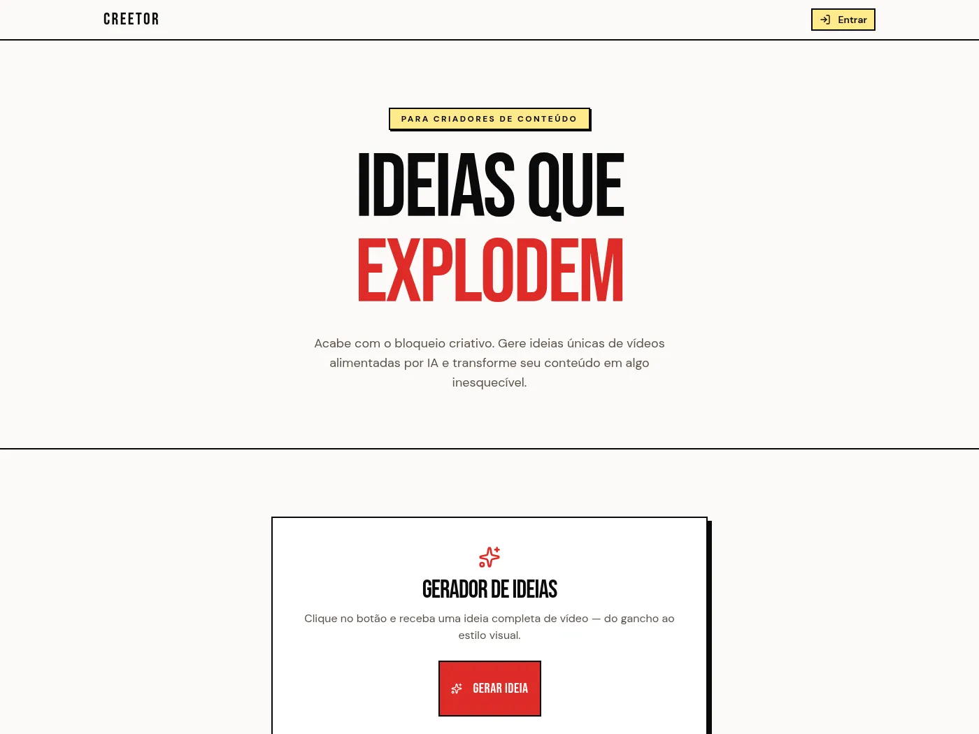 Creetor Inspiration Hub